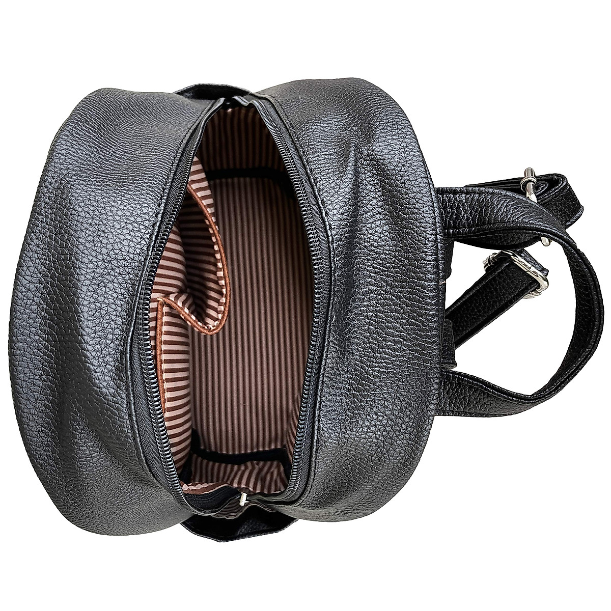 Zelris Skull Crossbones Angel Wings Heart Women Conceal Carry Handbag Purse (Black Backpack)