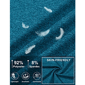 MAGCOMSEN Women Polo Shirts for Work Athleisure Cool Activewear Dry Fit Full Sleeve Tshirts SPF 50 Tops, P Blue, L