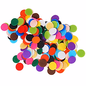 Playfully Ever After 2.5 Inch Mixed Color Assortment 70pc Stiff Felt Circles