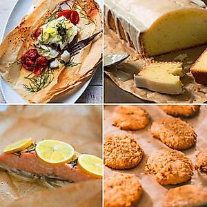 100 Pieces Parchment Paper Baking Sheets 8 x12 Inches, Precut Non-Stick Parchment Paper for Baking, Cooking, Grilling, Frying and Steaming - Unbleached, Fit for Quarter Sheet Pans