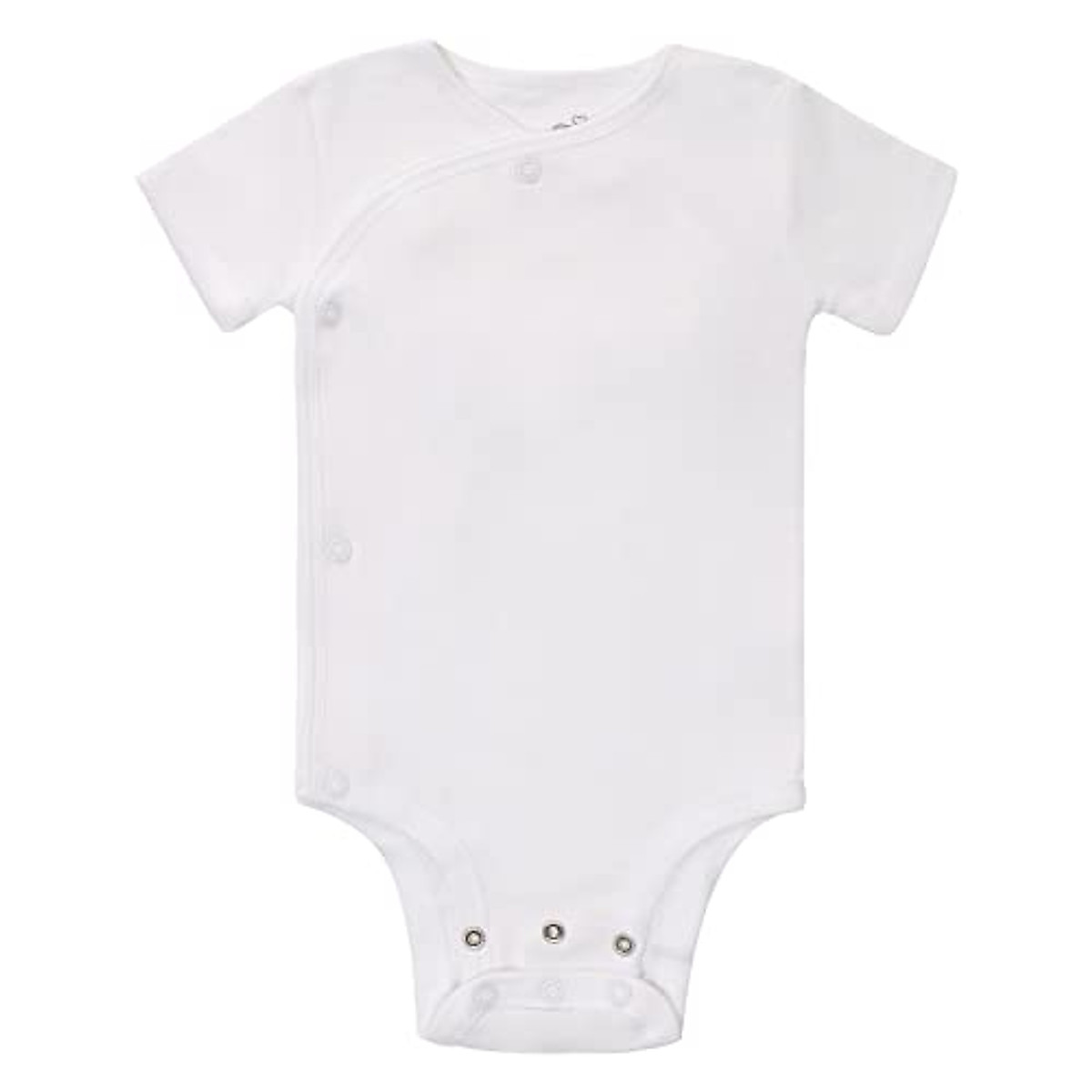 CozeeME Baby Boys 2 Pack Short Sleeve Side Snap Grow With Me Bodysuit 0-3 Months
