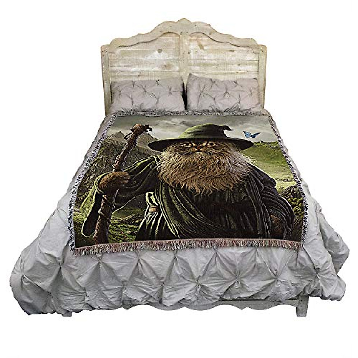 Pure Country Weavers Catdalf Blanket by Vincent HIE - Lord of The Rings Movie Parody - Cute Funny Gift Tapestry Throw Woven from Cotton - Made in The USA (72x54)