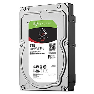 Seagate IronWolf Pro 6 TB NAS RAID Internal Hard Drive - 7,200 RPM SATA 6 Gb/s 3.5-inch (ST6000NE0023)