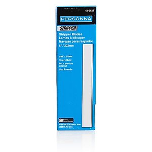 61-0032 Personna .036 8" Floor Stripper Blade Carbon - 10 Blades/Tube,