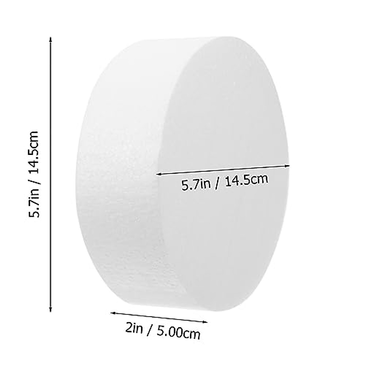 Tofficu 10 Pcs Foam Disc Foam Cake Model Cake Practice Foam Cake Circles Cake Rounds Cake Practice Model Cake Round Foam for Crafts Material Foam Child Unique White
