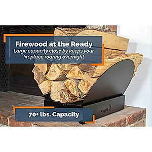 LogOX Fireside Bundle, WoodOX Sling Ergonomic Firewood Carrier & Hearth Bin Firewood Rack, Bundle Pack