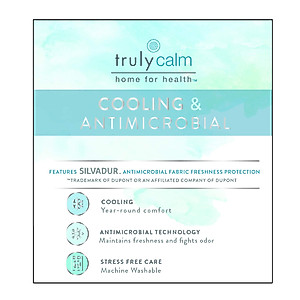 Truly Calm Home for Health - Silver Cool Collection - King Mattress Pad (78" x 80") - Antimicrobial Treatment, White