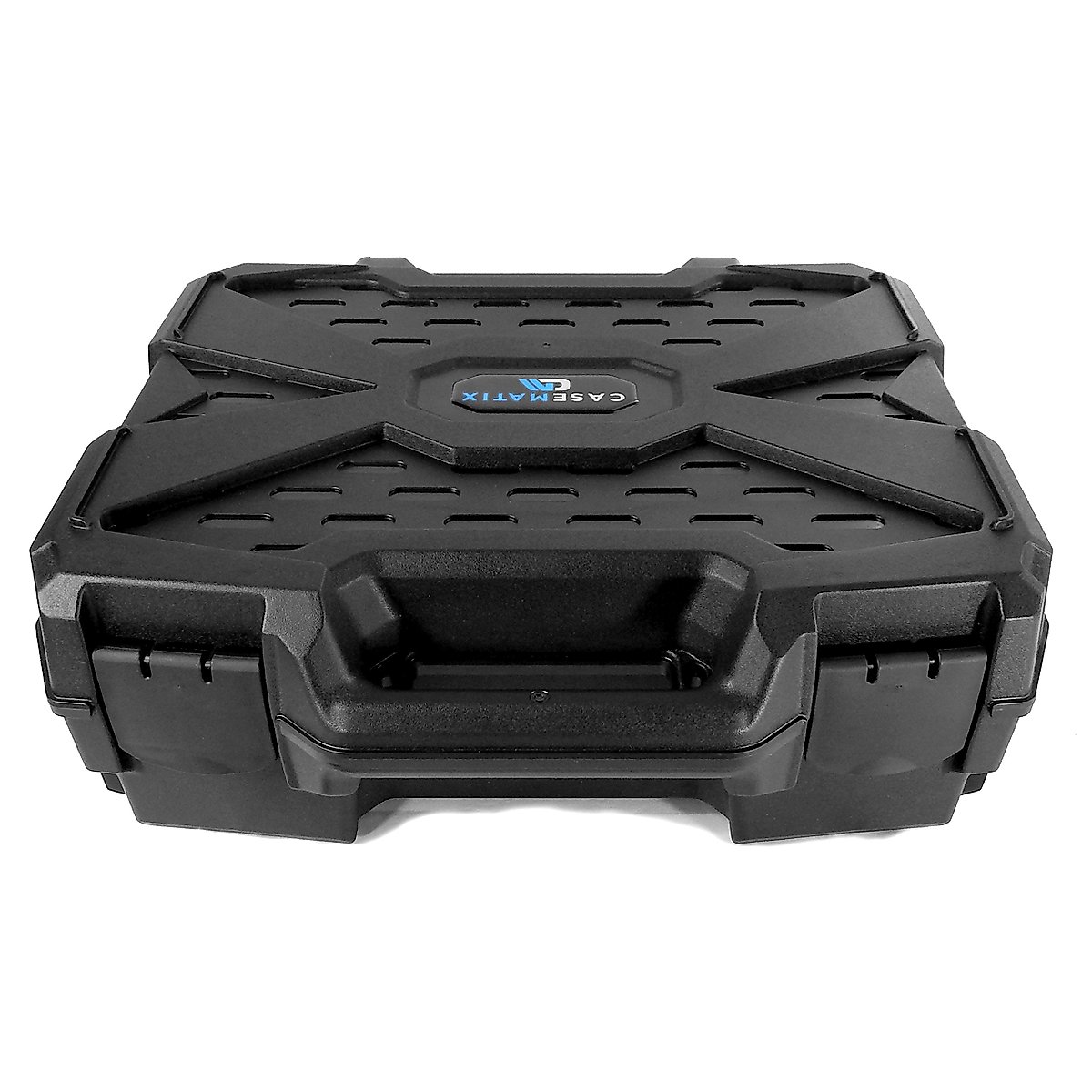 CASEMATIX Travel Case Compatible with Xbox One S - Hard Shell Carrying Case with Protective Foam Compartments for Console, Controller, Power Adapter, Games and More Accessories, Case Only