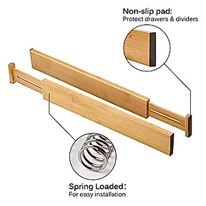 TJLSS 4Pcs Kitchen Home Partition Board Organization Retractable Stretch Adjustable Free Separation Office Drawer Dividers DIY Storage