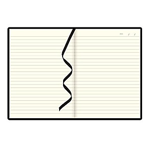 Letts Noteletts Edge Notebook, Large, Ruled, Black, 8.5 x 5.875 Inches, 192 Pages (LEN5ERBK)
