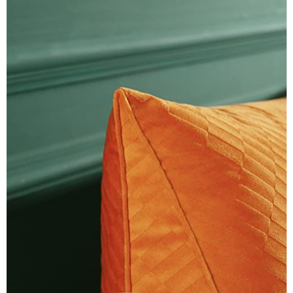 Shxime Large Triangular Headboard Triangular Reading Bed Rest Pillow Daybed Backrest Support Cushion (Orange, 79"x8"x20")