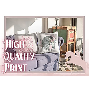 InnoBeta Horse Gifts for Girls 4 Pack Pillow Covers, Printed Decorative Pillow Case for 18"x18" Pillow