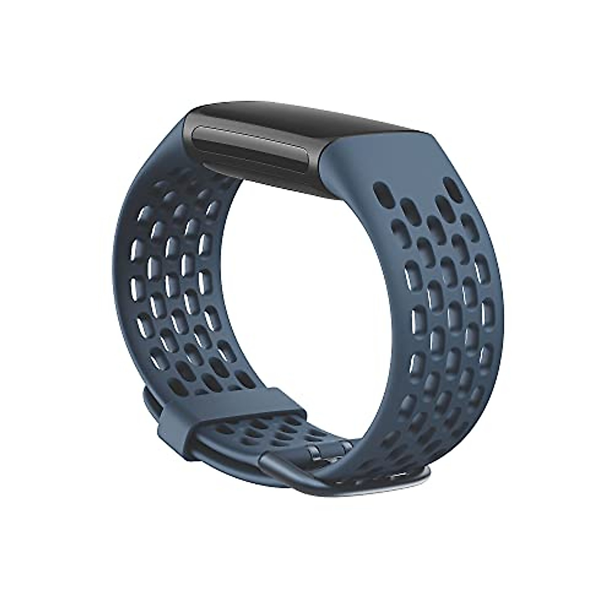 Fitbit Charge 5 Sport Accessory Band, Official Fitbit Product, Deep Sea, Small