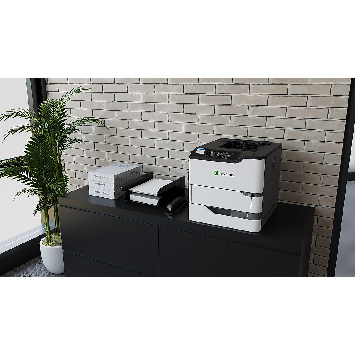 Lexmark MS820 MS821dn Laser Printer - Monochrome - 1200 x 1200 dpi Print - Plain Paper Print - Desktop - 55 ppm Mono Print - A6, Oficio, Envelope No. 7 3/4, Envelope No. 9, B5 (JIS), A4, Legal, A5, Le