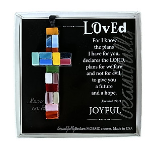 Inspirational Gift: Handmade Mosaic Glass Gift Cross
