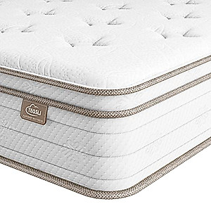TeQsli Twin Mattress 10 Inch, Cool Eggshell Memory Foam and 7 Zone Pocket Innerspring Hybrid Mattress in a Box, Pressure Relief & Supportive Twin Bed Mattress, Breathable Cover, 100 Nights Trial