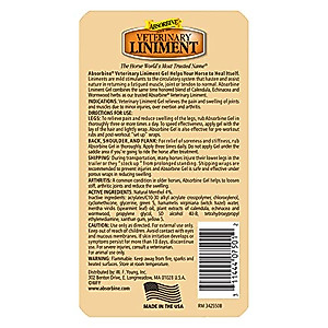 Absorbine 2-Pack Veterinary Liniment Squeeze Bottle Gel, 12-Ounce