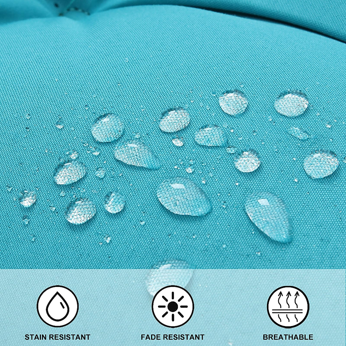 Blytieor Outdoor 3 Piece Wicker Chair Cushion Set, 1 Loveseat Wicker Settee Cushion & 2 U-Shape Cushion for Patio Bench All Weather