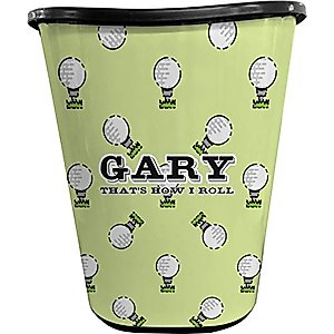 YouCustomizeIt Golf Waste Basket - Double Sided (Black) (Personalized)
