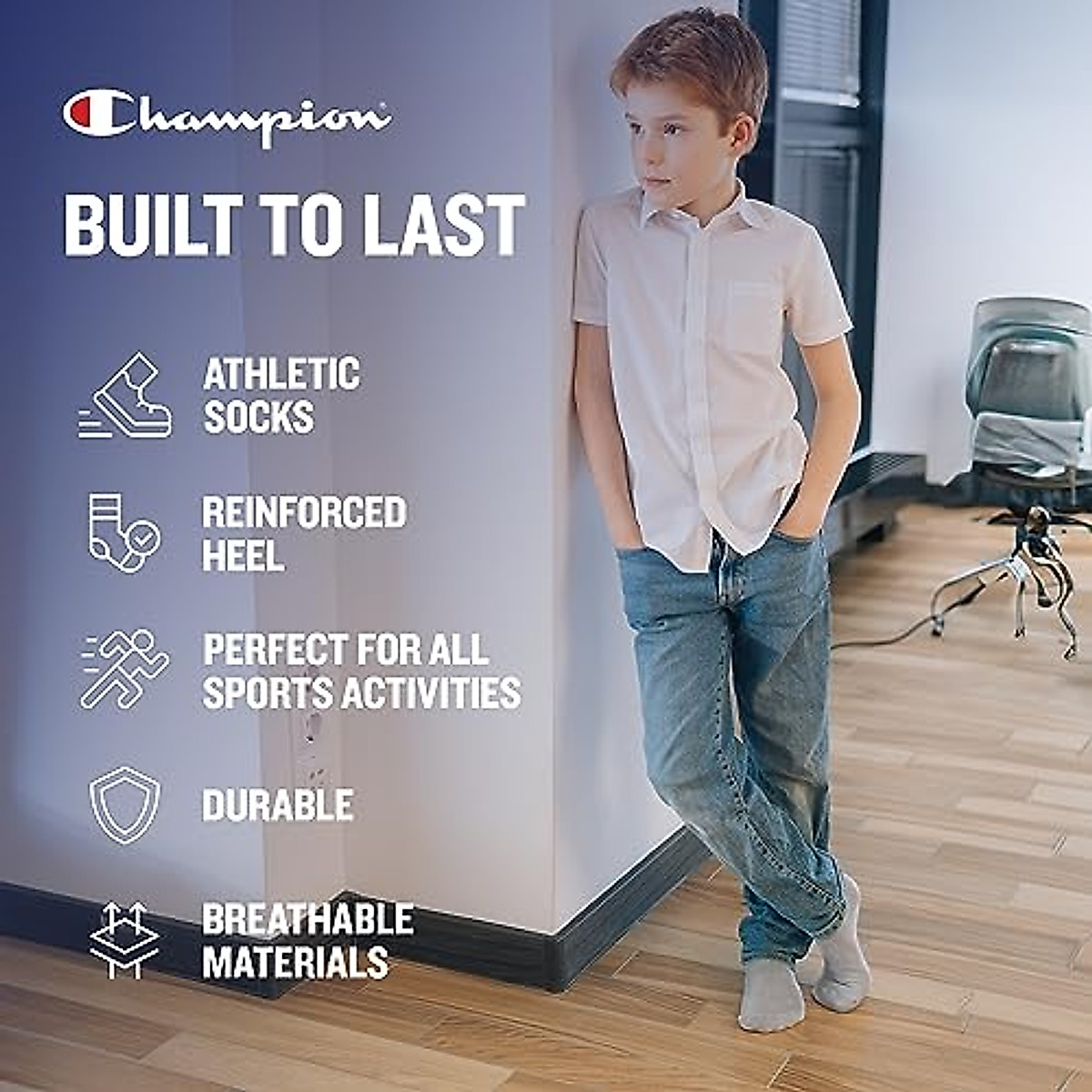 Champion Boys Socks and Girls Socks 12 Pair Crew Low Cut No Show Ankle Quarter Socks for Girls