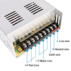 12V 33.3A Universal Regulated Switching Power Supply,400W 100-240V AC to DC, for CCTV, Radio, Computer Project, LED Strip Lights, 3D Printer
