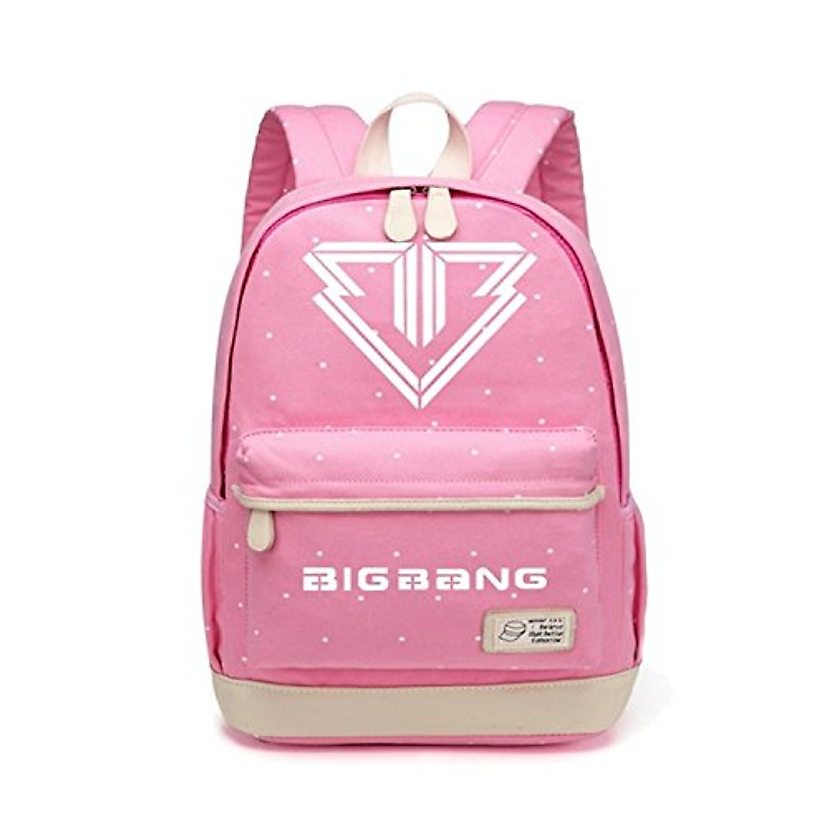JUSTGOGO KPOP BIGBANG G-DRAGON Backpack Daypack Laptop Bag College Bag Book Bag School Bag (Pink 1)