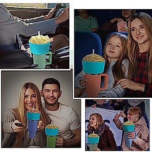 XANGNIER 40 oz Tumbler Accessories Snack Bowls with Long Silione Straw Compatible with Stanley/Simple Modern and Other Brand 40 oz Tumbler with Handle Cups(Diameter 3.4-3.6in),Bowl Tumbler Attachment