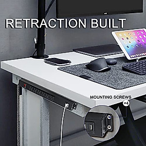 6 Outlet Surge Protector, Metal Power Board with USB Port, Wall Mount Power Board, 8 ft. Braided Extension Cord, 15A 125V 1875W…