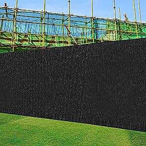 longdafei 6ft x 50ft Heavy Duty Privacy Screen Fence, Fencing Mesh Cover for Patio Pool Garden Backyard Mesh Screen, Black