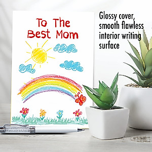NobleWorks Birthday Mother Greeting Card from Kids (Mother) with 5 x 7 Inch Envelope (1 Card) Mom Love You Mommy-Rainbow C10309IBMG