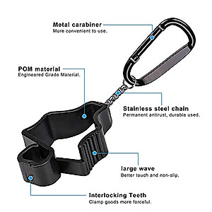 SELEWARE 5pcs Glove Clips for Work, Non-slip Metal Glove Clip Holder for Construction Belt, Guard Labor Worker Glasses Helmets Grabber Keeper, Black