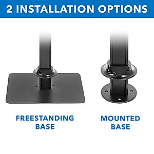 Mount-It! Secure Tablet Floor Stand for iPad, iPad Pro, iPad Air, Samsung Tab A | Anti-Theft Tablet Floor Mount Compatible with 10.2 and 10.5" Tablets | Tablet Kiosk Floor Stand (MI-3770B_G7), Black