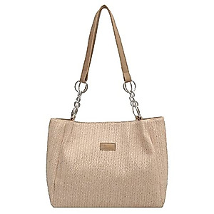 Woven Straw Bag Summer Women Large Fashion Shoulder Bag Casual Beach Travel Students Tote Bag