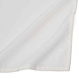 Amazon Basics Square Washable Polyester Fabric Tablecloth - 52" x 52", White, Pack of 2
