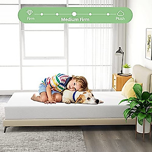 wOod-it Full Mattress, 8 inch Full Size Memory Foam Mattresses in a Box Cooling Gel Mattress for Bunk Trundle Bed Daybed, Medium Firm