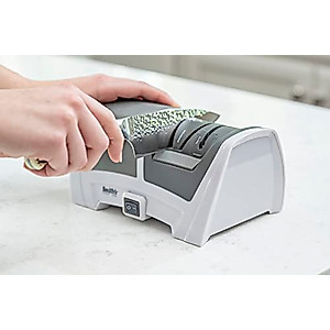 Smith's 50378 Deluxe Diamond Electric Knife Sharpener, Gray/White