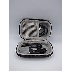 Plantronics 206110-01 (Poly) 5200-UC Bluetooth Headset Bundle. Includes Headset, Charging case, Wall Plug, earpieces and Yismo Water-Resistant Carry case. PC, Mac, Android and Most Software.