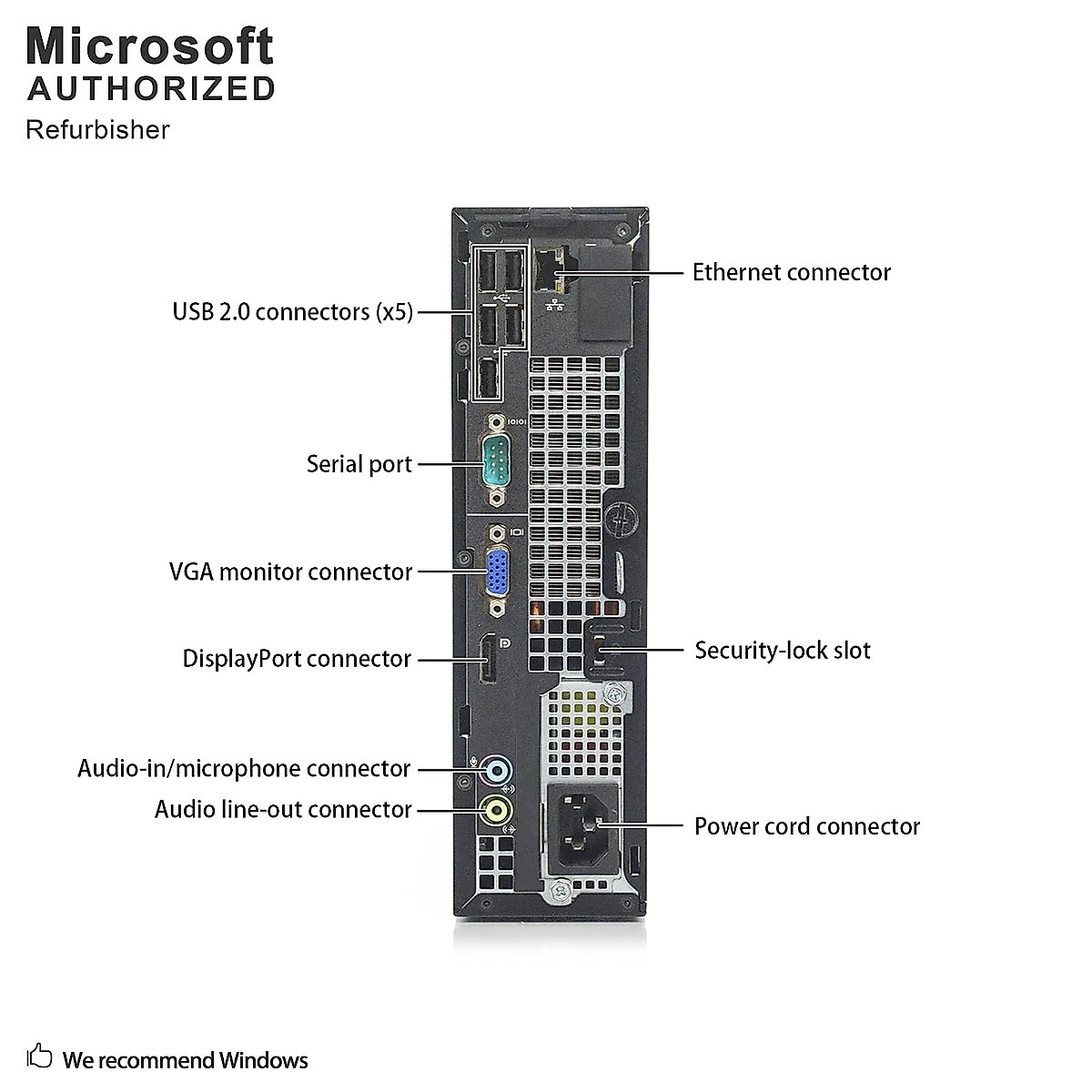 Dell OptiPlex 990 USFF Desktop Computer PC, Intel Quad Core i7-2600S up to 3.8GHz, 16G DDR3, 1T, WiFi, BT, DP, VGA, Windows 10 Pro 64 Bit-Multi-Language Supports English/Spanish/French(Renewed)