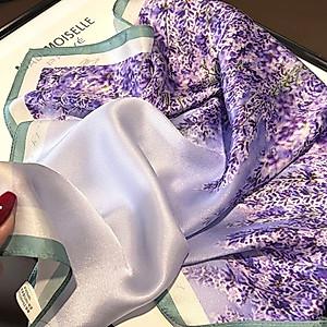 PoeticEHome 100% Mulberry Silk Neck Scarf 21"x21" Small Square Scarfs for Women Gift Packed