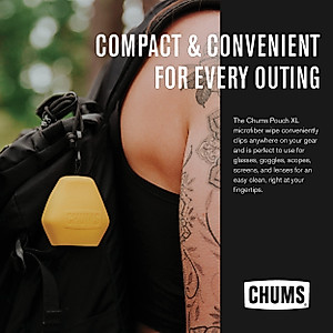 Chums Pouch XL Microfiber Lens Cloth - Portable Lens & Screen Cleaner Cloth Keychain (Very Berry)