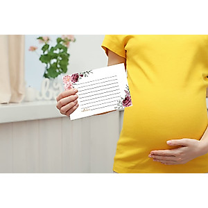 Toctose Advice for New Parents, Parenting Advice Card, Baby Shower Party, Tips for the Parents To Be，Includes a 5x7 Standing Sign and 25 4x6 Advice Cards(JYC032)