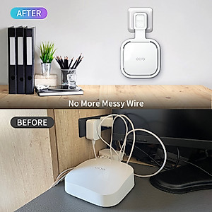 3Pack Wall Mount Holder for eero Pro 6e/Pro 6 Mesh Wi-Fi System,Outlet Wall Mount Stand Bracket for eero Pro 6e tri-Band Mesh,Wall Bracket for eero Pro 6 Extender Router Wire Organizer[Upgraded]