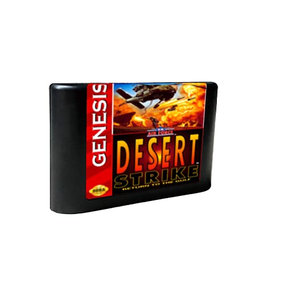Royal Retro Desert Strike - Return to the Gulf - USA Label Flashkit MD Card for Sega Genesis Megadrive Video Game Console (Region-Free)