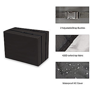 itechpanda Window Air Conditioner Cover Outdoor with Adjustable Straps, Dust-Proof and Waterproof Window AC Cover for Outside, Heavy Duty Defender (25.5Wx20.7Dx17.3H)