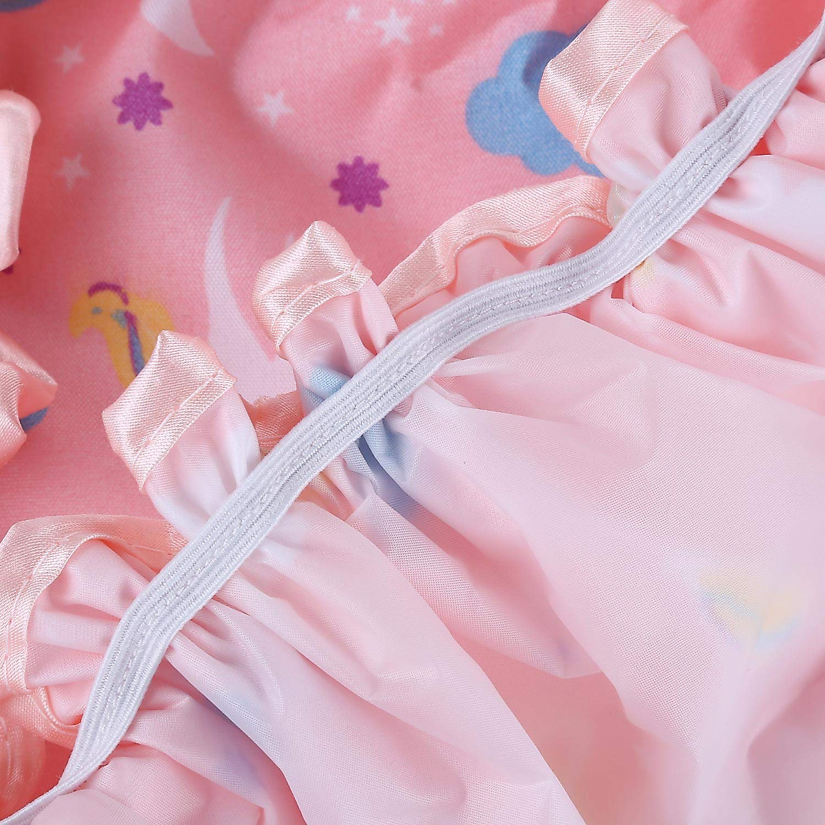 Unicorn Shower Caps, Double Layers Bath Hat for Women Girls to Cover Long and Thick Hair, Reusable Waterproof Bonnet 4 Pack