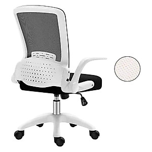 Chair Ergonomic Office Desk Chair Mesh Swivel Computer Task Chair Mid Back with Flip Up Arms