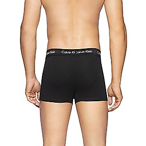 Calvin Klein Men's Cotton Stretch Multipack Low Rise Trunks, Black, Medium