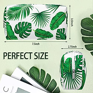 2 Pieces Tree Leaves Pencil Case Large Capacity Canvas Pencil Bag Aesthetic Pencil Case Stationary Cute Pencil Pouch Makeup Cosmetic Bag with Zipper for Kids Boys Girls Student Women Men School Office