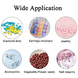 JINEN 2 Pack 28 Grids Diamond Painting Storage Containers Plastic 5D Diamond Embroidery Storage Box with 3 Sheet Label Stickers for Sewing, Nail Diamonds, Beads, Art DIY, Crafts, Jewelry