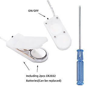 Etinga 20 Pack Fairy Lights Battery Operated String Lights, 10 LED on 3.3ft Silvery Copper Wire，for Flowers Gift Box Wedding Party Christmas Decoration (20 Pack, Cool White)